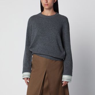 Prada Pullover aus Wolle und Kaschmir in Schiefergrau