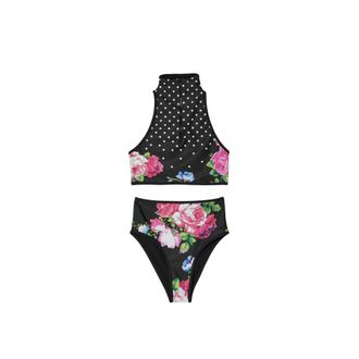 Moschino Dots And Roses Costume - - Swimwear - Damen - Mehrfarbig - L