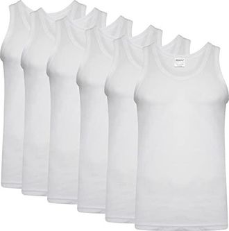 Keanu Lot de 6 gilets ajust&eacute;s 100 % coton pour homme, Multicolore, XL