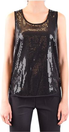 P.A.R.O.S.H. P.a.r.o.s.h., Femme, Tops, Noir, Taille: 36 FR Débardeur noir sans manches pour femmes