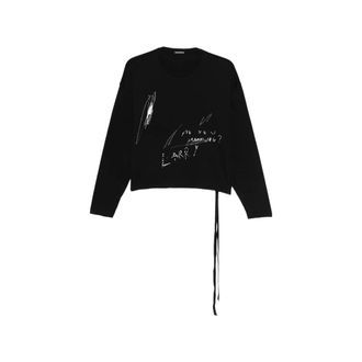 Ann Demeulemeester Nikita Graphic-print Drawstring Top
