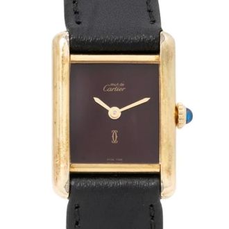 Cartier Pre-owned Cuir montres - Femme - Pre-owned - Jaune - Taille: ONE Size
