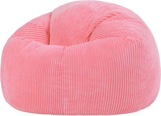 Icon Brand Kingston Sitzsack Cord, Kaugummirosa, Sitzsack Erwachsene mit F&uuml;llung, Bean Bag, Cord Sessel, Lounge Sessel, Lounge Stuhl, Schlafzimmer, Wohnzimmer, W