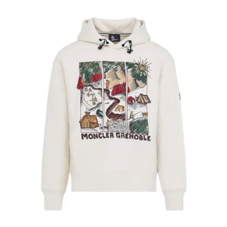 Moncler SweaT-shirt &agrave; Capuche - Homme - Sweatshirts et sweats &agrave; capuche - Blanc - Taille: XL