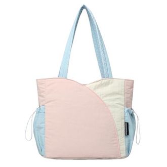 Generic Cymwer Sac fourre-tout simple couleur contrast&eacute;e, sac &agrave; bandouli&egrave;re d&eacute;contract&eacute;, sacoche en nylon (noir)