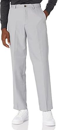 Amazon Essentials Pantalon habillé pour Homme, Coupe Classique, Taille Extensible et Devant Plat, Gris Clair, 106,7 x 76,2 cm (l x L)