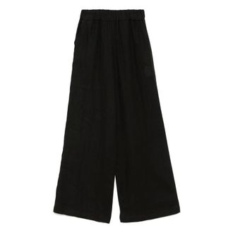 Kaos Kaos, Femme, Pantalons, Noir, Taille: 44 FR Pantalon Large en Lin