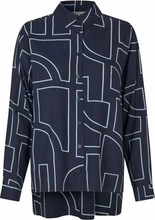 Masai Femme, Blouses et Chemises, Bleu, Taille: 44 FR Manches Longues