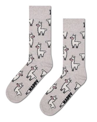 Happy Socks Socken mit Lama-Motiven mit teilrecycelter Baumwolle in