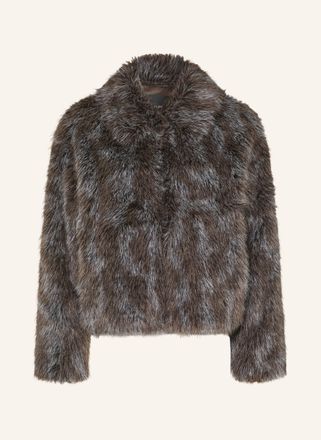 OPUS Kunstfell-Jacke Hajula beige