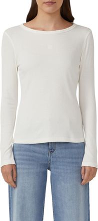 s.Oliver Damen T-Shirt Langarm 2172642 White 36
