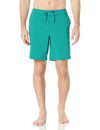 Amazon Essentials Herren Board-Shorts, Blaugrün, XXL