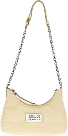 Maison Margiela Wei&szlig;e Steppleder Mini Schultertasche - - Bags - Damen - Beige - ONE SIZE