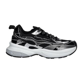 Emporio Armani Mesh-Sneaker mit laminierten Details und charakteristischem Logo - - Shoes - Damen - Mehrfarbig - 40 EU