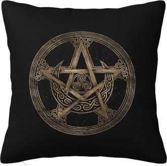 Generic Wicca Okkultismus Pentagramm Pentagramm Hexe Pagan 2Er Set Kissen Fall Dauerhaft Kissenh&uuml;lle S&uuml;&szlig;e Werfen Sie Kissenbez&uuml;ge F&uuml;r B&uuml;ro Outdoor Schlafzimme
