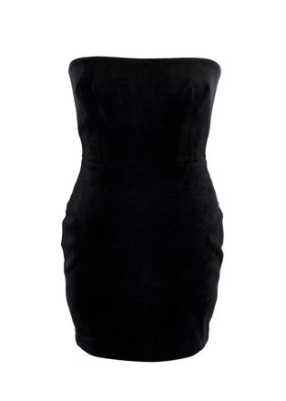 Alex Perry Black Velvet Strapless Mini Dress Size XS