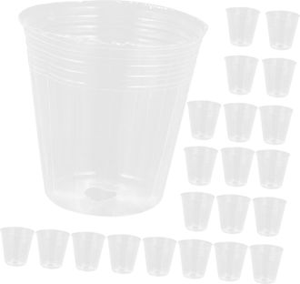 Yarnow 50stücke Orchideen Topf Durchsichtige Anzuchttöpfe Aus Kunststoff Mit Drainagelöchern Für Pflanzen Sukkulenten Und Gartenarbeit Kleine Blumentöpfe Pfl