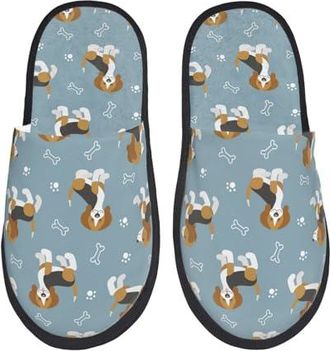 Generic Chaussons Femme Homme Chien Beagle Mignon Chaussons Femme Doux Doublées En Peluche Pantoufles DExtérieur, Pour Mariage, Hommes, Fête, M