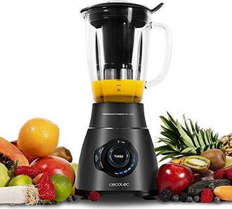 Cecotec Standmixer Power Black Titanium 2500MAX Smart. 2500 W maximale Leistung, hitzebeständiger Krug 1,8L, 3 Programme, 6-Klingen-Messer, schwarze Titanbesc
