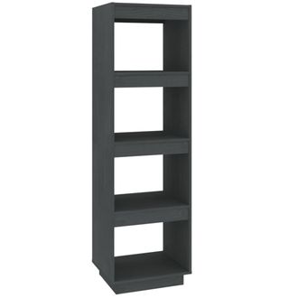 Generic Massivholz Kiefer B&uuml;cherregal, Regal, Standregal, Aktenregal, B&uuml;roregal, Raumtrenner Aufbewahrung f&uuml;r Wohnzimmer(Nat&uuml;rlich 40x35x71cm) (Grau 11)