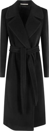 Tagliatore Molly Mantel mit Gürtel - Schwarz