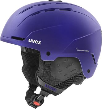 Uvex Stance - robuster, effizient belüfteter Skihelm für Damen und Herren mit individueller Größenanpassung - Purple bash matt - 58-62 cm