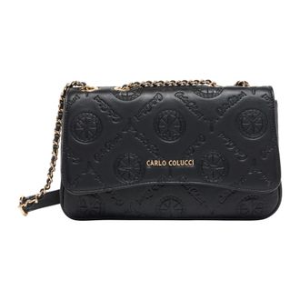 Carlo Colucci Umh&auml;ngetasche mit Logo-Pr&auml;gung - - Bags - Damen - Schwarzk - ONE SIZE