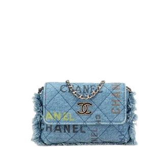 Chanel Sac bandouli&egrave;re matelass&eacute; en jean Pre-owned - Femme - Pre-owned - Bleu - Taille: ONE Size