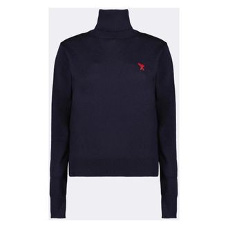 Ami Ami de Coeur Rollkragenpullover - - Knitwear - Damen - Blau - L
