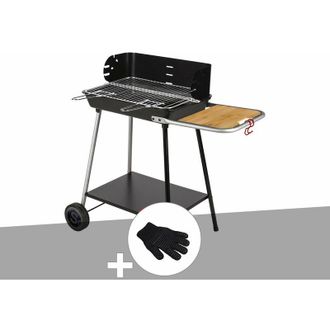 Somagic Barbecue charbon Florence + Gant de protection - Somagic