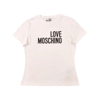Love Moschino T-shirt &agrave; logo - Femme - Tops - Blanc - Taille: 44 FR