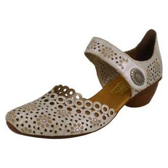 Rieker Pia Womens Open Court Shoes 36 EU Silber