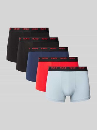HUGO BOSS Trunks mit elastischem Label-Bund im 5er-Pack