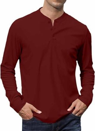 Generic T-shirt &agrave; manches longues pour homme - Col rond - Sweatshirt &agrave; manches longues - Haut basique - T-shirt r&eacute;gulier - Pull de loisirs - Pull l&eacute;ger - Haut