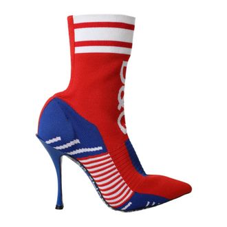 Dolce & Gabbana Stretch Sock Stiefel Rot/Blau - - Shoes - Damen - Mehrfarbig - 37 EU