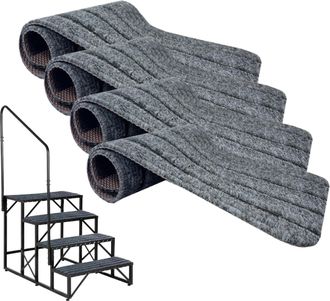 Generico Treppenschutzmatten f&uuml;r Auto, 4 St&uuml;ck, rutschfest, schmutzabweisend, f&uuml;r Haustiere, Outdoor, Haus, Fahrzeuge und Abdeckungen