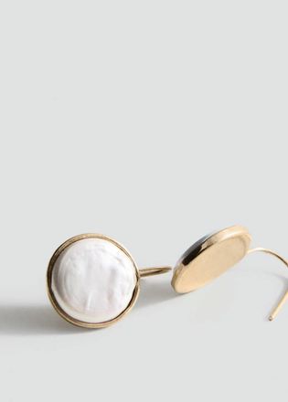 Mango Boucles doreilles rondes en r&eacute;sine or - Femme - Taille unique - MANGO