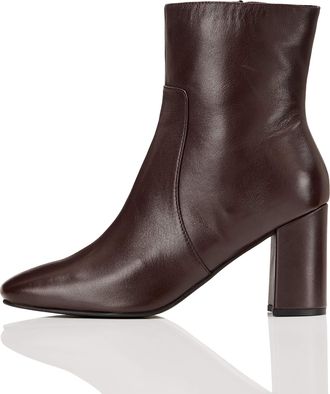 Find. Damen N-7872 Stiefeletten, Rotes Burgunderrot, 40 EU