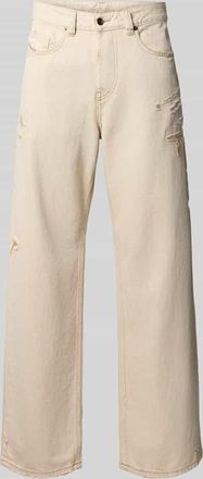 Diesel High Waist Baggy Jeans mit Destroyed-Details