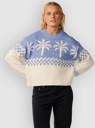 Rip Curl Bossa Nova Neps Crew Strickpullover mid blue