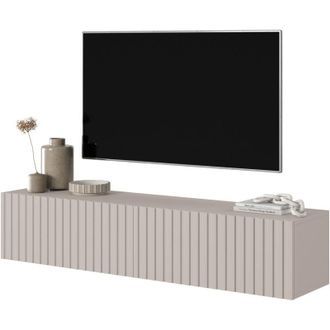 Selsey Selsey - Telire TV-Lowboard hängend Graubeige Lamellenfronten 140 cm