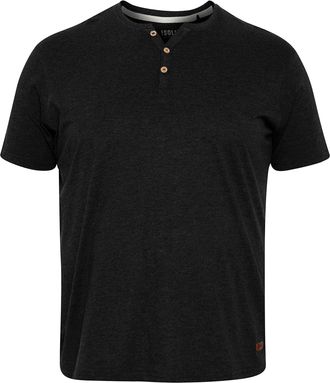 Solid SDVolker BT Herren Big & Tall T-Shirt Kurzarm Shirt mit Grandad Ausschnitt, Gr&ouml;&szlig;e:5XL, Farbe:Black (799000)