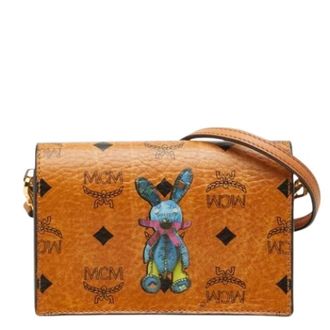 MCM Pre-owned Sac bandouli&egrave;re Visetos - Femme - Pre-owned - Brun - Taille: ONE Size