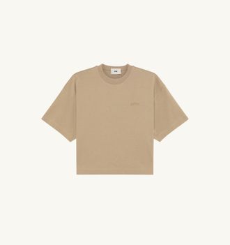 Autry T-SHIRT BOXY MIT LOGO IN DERSELBEN FARBE FRAU