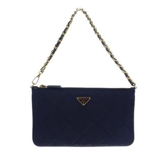 Prada Pre-owned Vintage Quilted Nylon Clutch - Femme - Pre-owned - Bleu - Taille: ONE Size