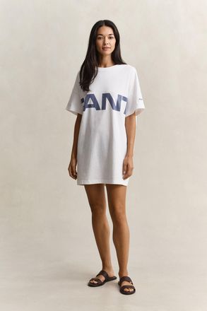 GANT Damen T-Shirt-Kleid mit Grafik-Print (XL) EGGSHELL