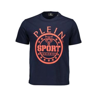 Plein Sport Kurz&auml;rmeliges Baumwoll-T-Shirt - - Sport - Herren - Blau - XL