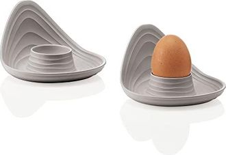 Guzzini Tierra, Set 2 Eierbecher - Taubengrau, 12,3x12xh7,3 - 196300158