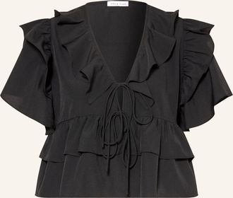 Mrs & Hugs Mrs & Hugs Bluse Mit Volants schwarz