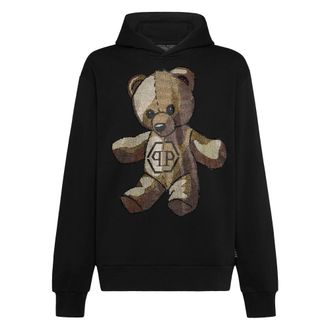 Philipp Plein Hooded Sweatshirt Teddy - - Sweatshirts & Hoodies - Herren - Schwarzk - 2XL